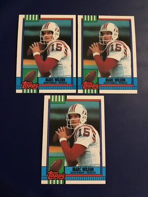 1990 Topps # 426 MARC WILSON Lot 3 QB New Engalnd Patriots | eBay