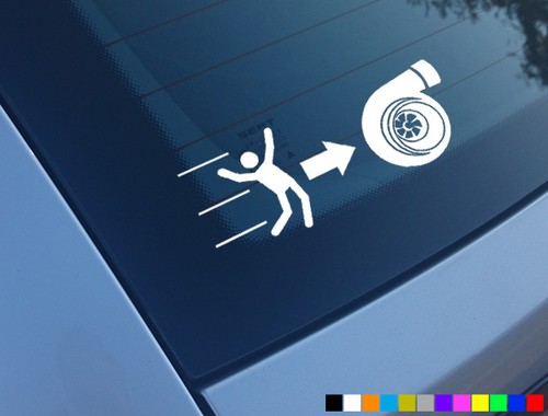 WARNING BIG TURBO FUNNY CAR STICKERS DECALS GARRETT GT28 GT30 DRIFT JDM ...