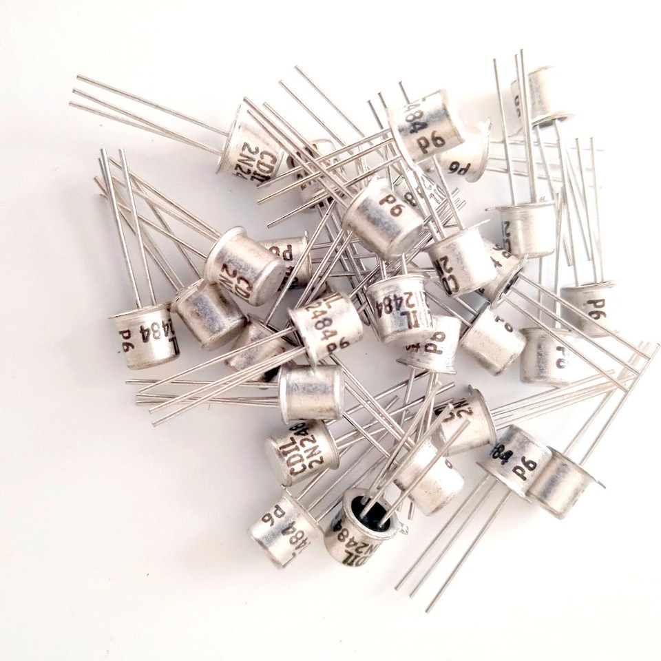 10x 2N2484 NPN Low Noise Small Signal Transistor TO-18 Metal CAN; CDIL ...