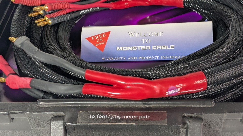 MONSTER CABLE Z2 BIWIRE 10 FOOT ONE PAIR ZSERIES BANANA PLUGS | eBay