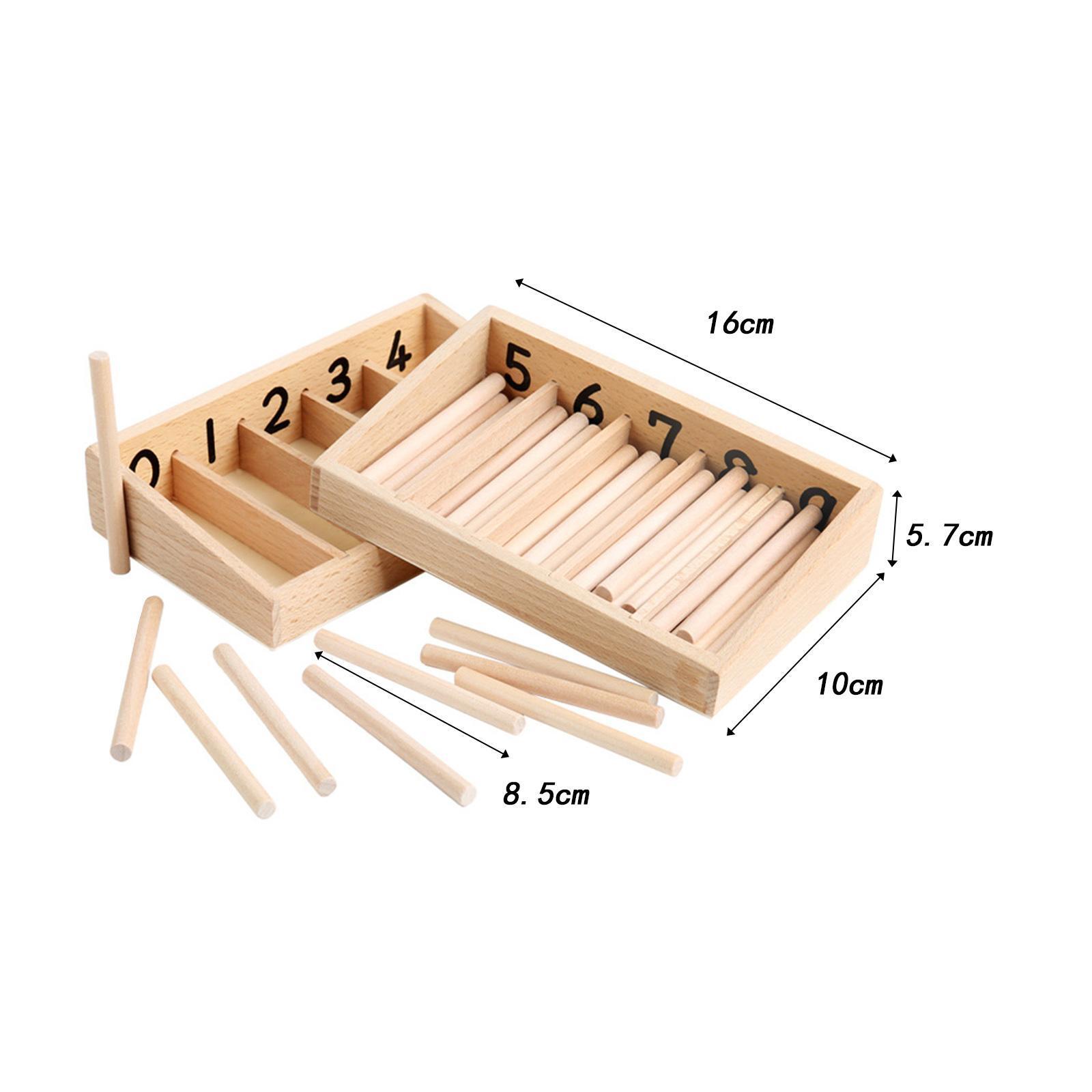 Montessori Spindle Box Counting Counting Sticks 3 -6 Year Olds Teaching ...