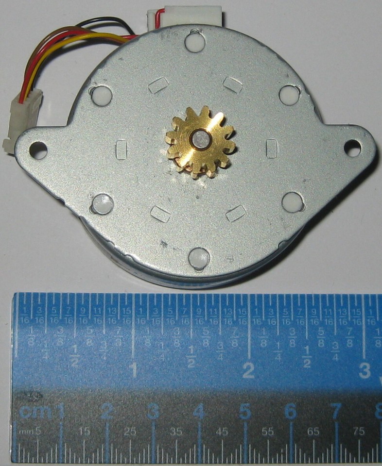 2 X NMB Stepper Motor with Brass Gear - 24V - PM55L-048 - Permanent ...