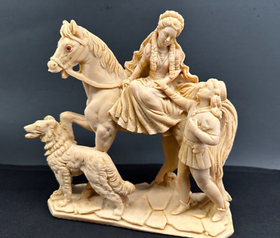 Ivory-Colored Resin Statue - Romeo and Juliet Type Figurine ...