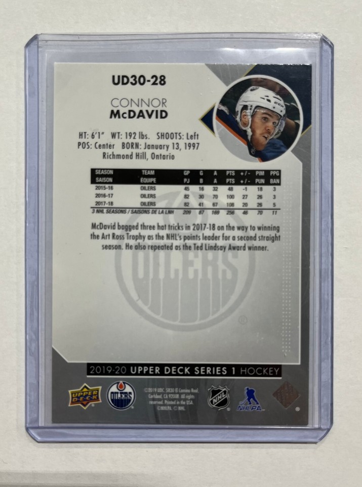2019-20 Upper Deck 30th ANNIVERSARY CONNOR McDAVID #UD30-28 | eBay