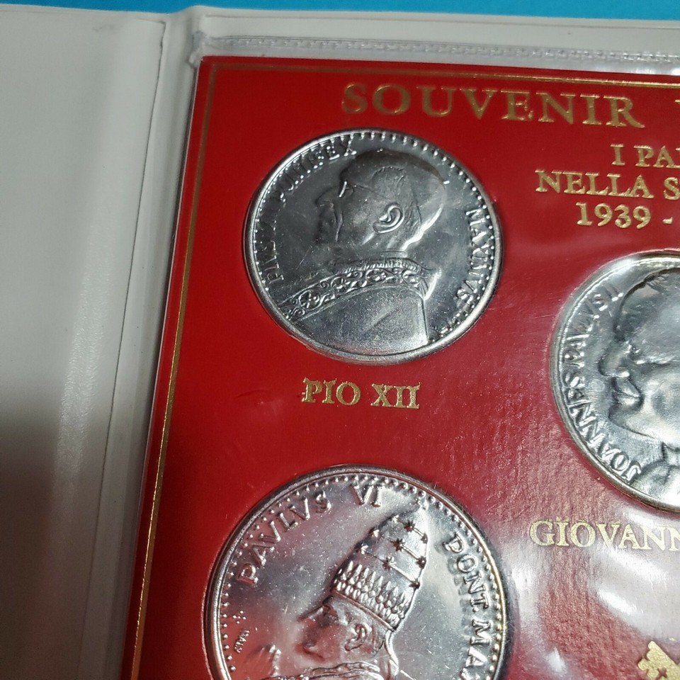 Souvenir Vaticano 5 Coins Set - I Papi Nella Storia 1939-1998 - Vatican ...