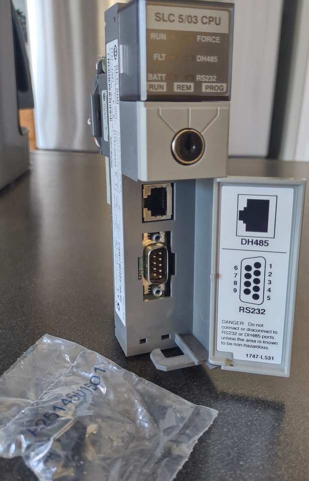 Allen Bradley SLC5/03 1747-L531 SER E w/ 1747-M13 Memory Module SLC500 ...