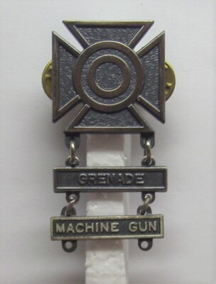 U. S. Army Basic Qualification Sharpshooter Badge with Grenade Machine ...