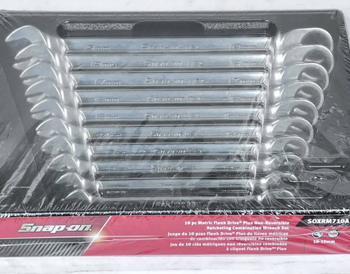 Snap-on Tools SOXRM710A 10pc METRIC Non-Reverse Ratcheting Combo Wrench ...
