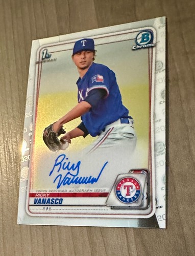 2020 Bowman Chrome Ricky Vanasco 1st ROOKIE Auto Autograph CPA-RV ...