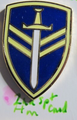 Army crest DUI DI CB 1980s 2nd SUPPORT COMMAND patch type HM military ...