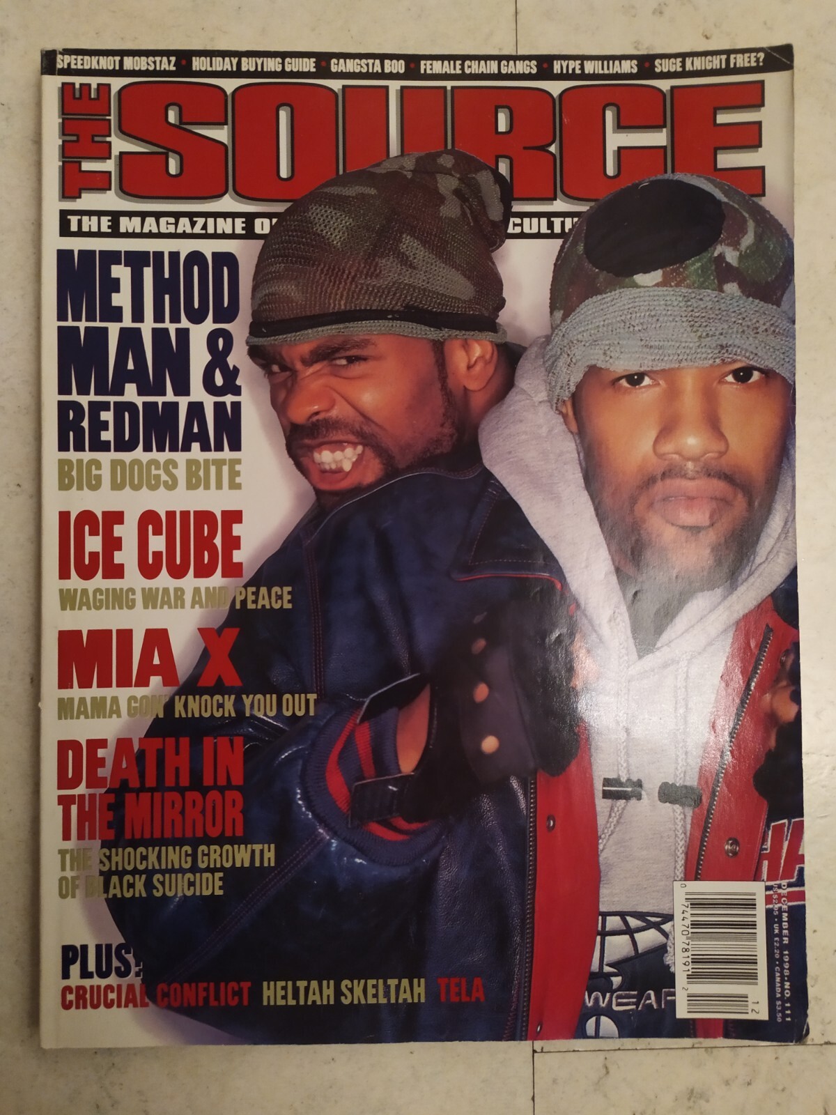 The Source Magazin #111 12/1998 Method Man Redman Ice Cube Heltah ...