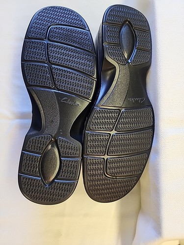 Clarks Mens Escalade Step Black Leather Casual Shoes 12M New | eBay