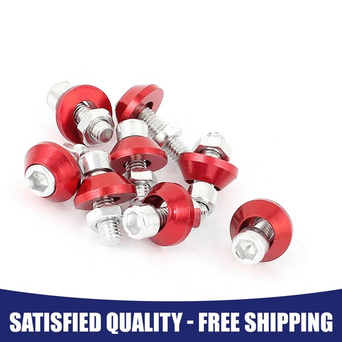 Auto Car License Plate Frame Hex Head Bolts Screws Fasteners Red Item ...