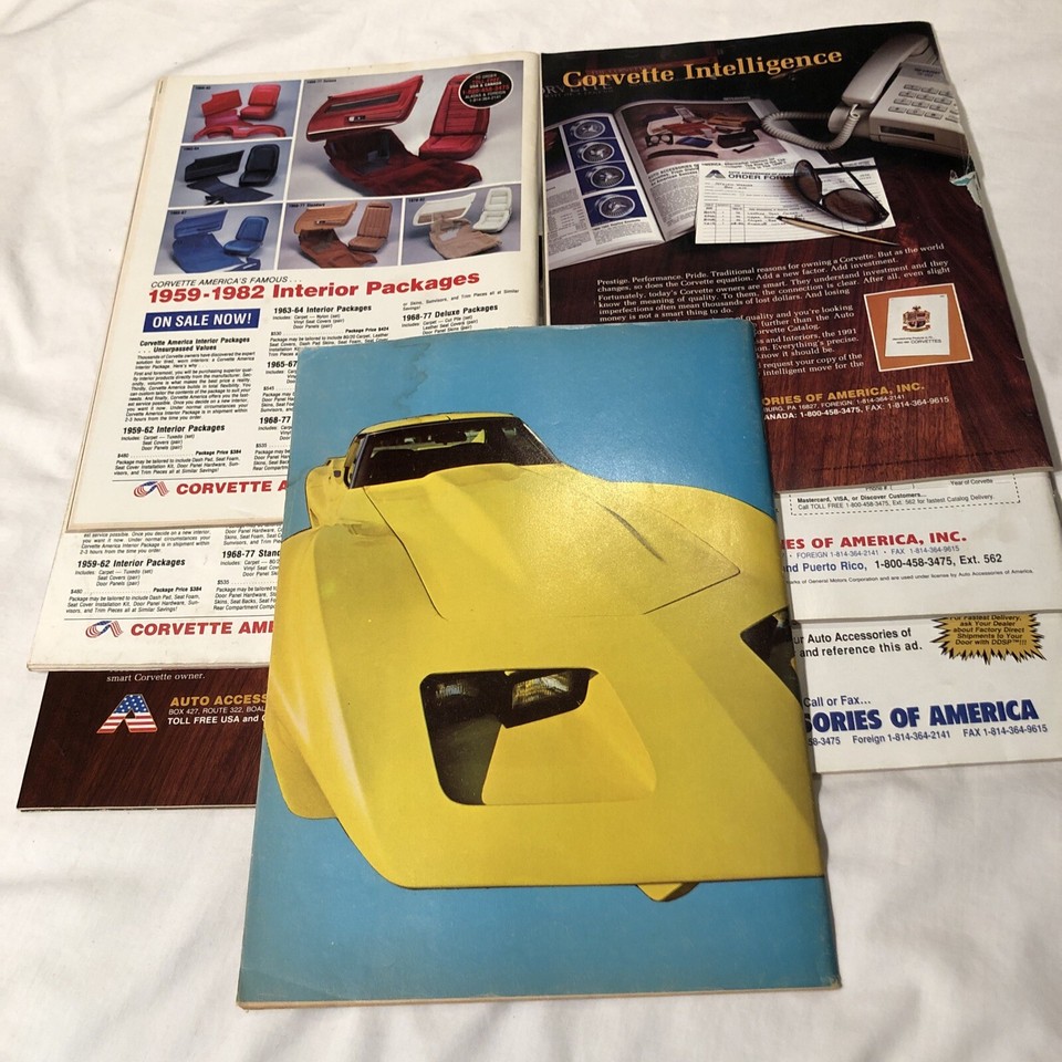 Assorted lot of 7 Vintage Corvette magazines 1989, 90 , 91, 93, 95 and ...