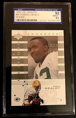 2000 UD Graded #96 Rondell Mealey RC 0692/1325 Green Bay Packers SGC 92 ...