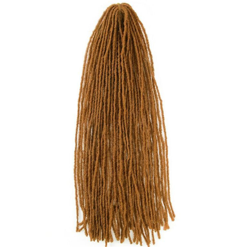 18" Thin Soft Faux Locs Micro Dreads Sister Locks Crochet Braids Hair ...