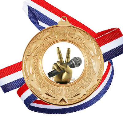 10 Singing Medals & Ribbons, Music Trophy, Singing, Top Voice, Karaoke ...