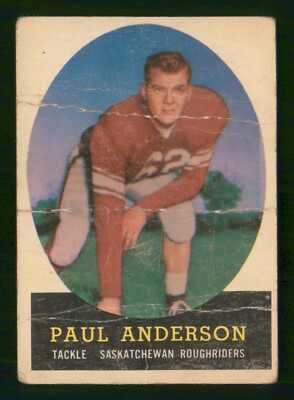 PAUL ANDERSON 1958 TOPPS CFL 58 NO 1 FAIR+ 20904 | eBay