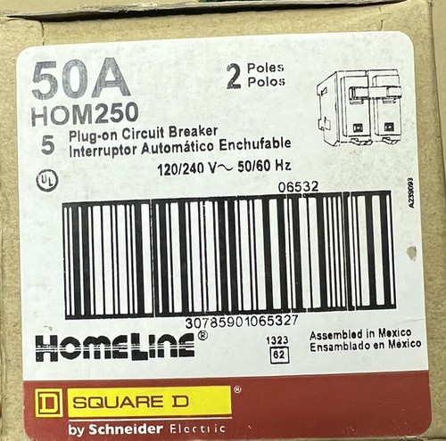 Square D HOM250 50 A Miniature Circuit Breaker for sale online | eBay