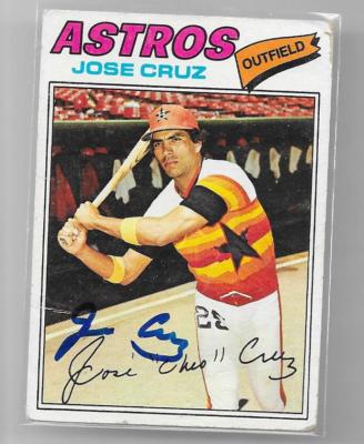 1977 Topps - JOSE CRUZ - Hand Signed Autograph Vintage Card - ASTROS | eBay