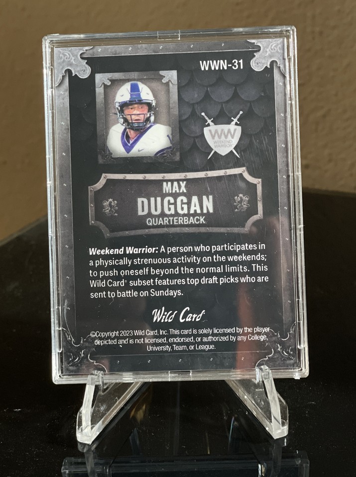2023 Max Duggan Wild Card The National Weekend Warrior /4 | eBay