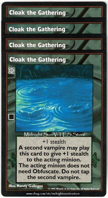 Cloak the Gathering x4 Vampire: The Eternal Struggle V:TES VTES Vampire ...