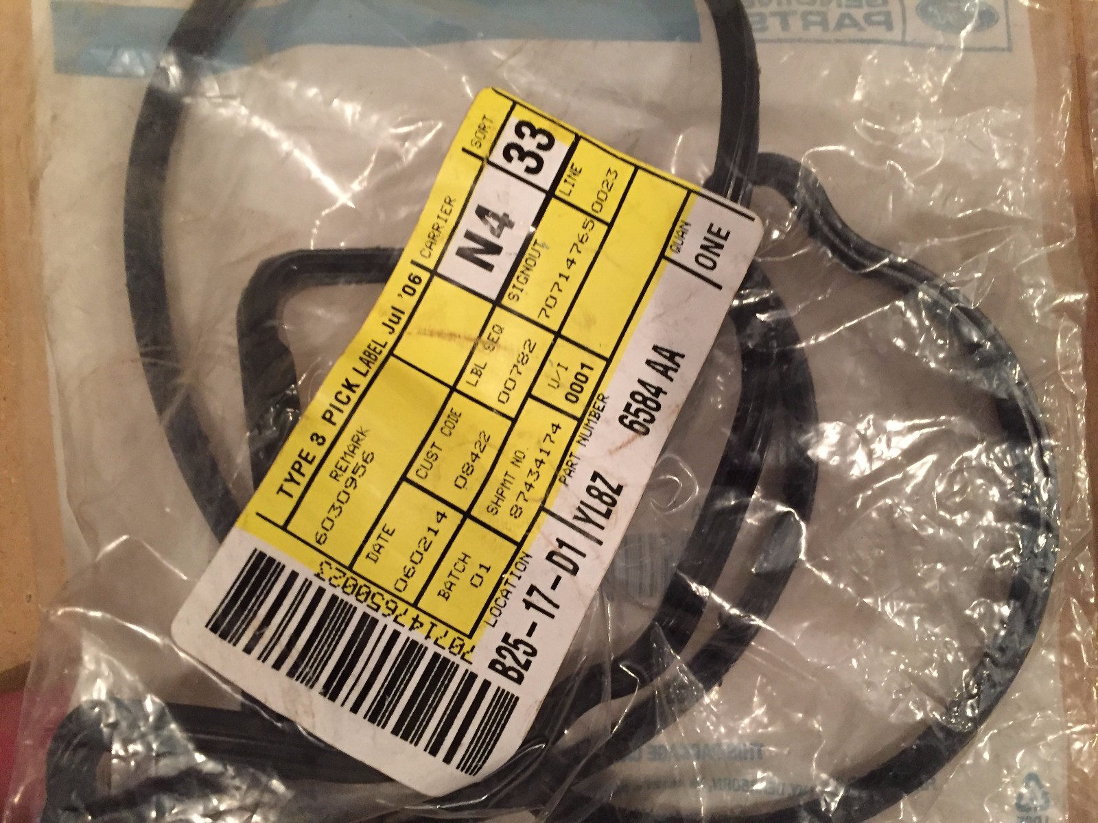 Ford+OEM+3.0l+V6+LH+Valve+Cover+Gasket+YL8Z6584AA for sale online | eBay