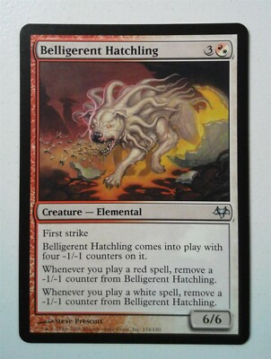 Belligerent Hatchling *PLAYSET* Magic MtG x4 Eventide SP | eBay