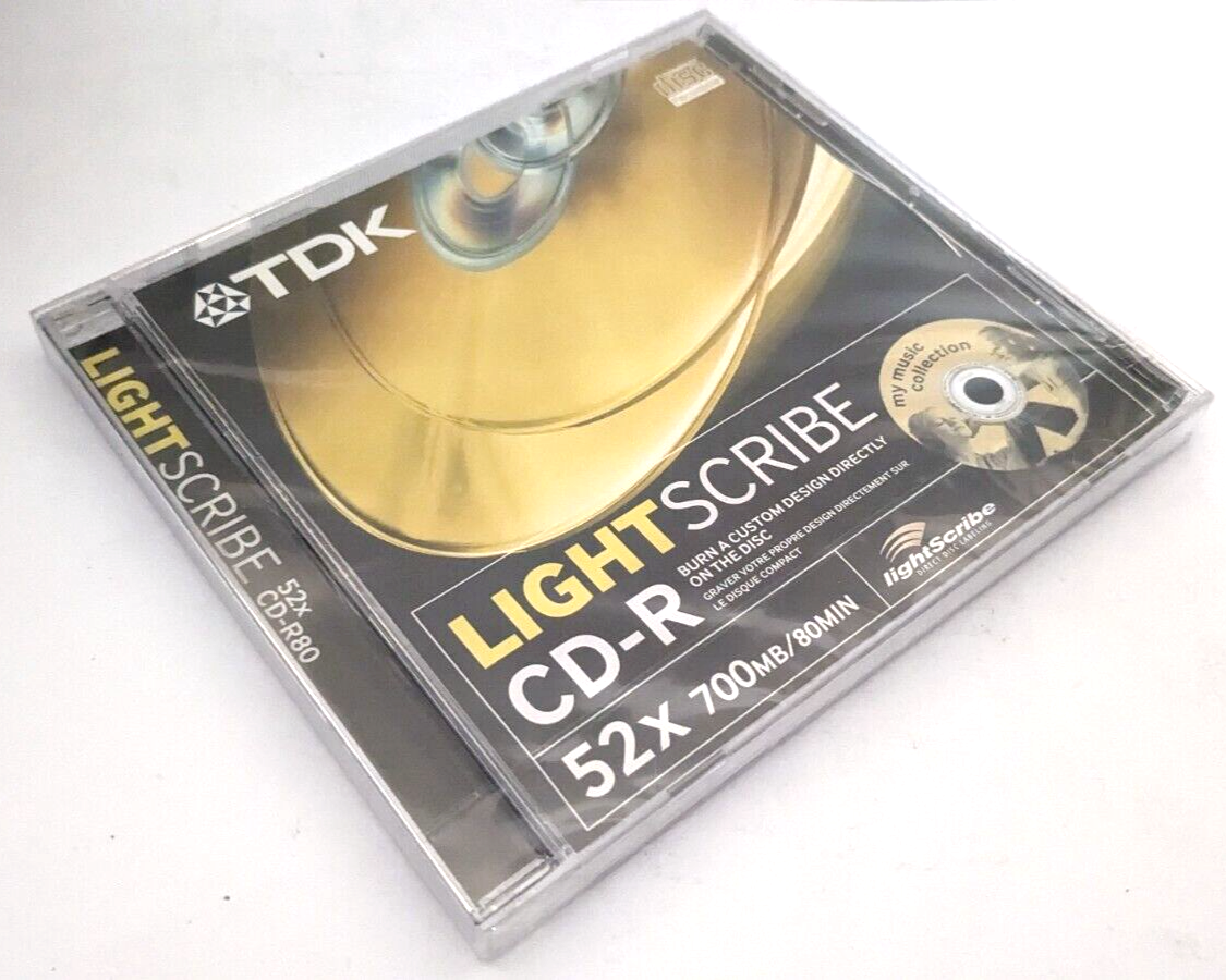 TDK LightScribe CD-R80 CDR / 52x / 700MB / 80Minutes - New & Sealed | eBay