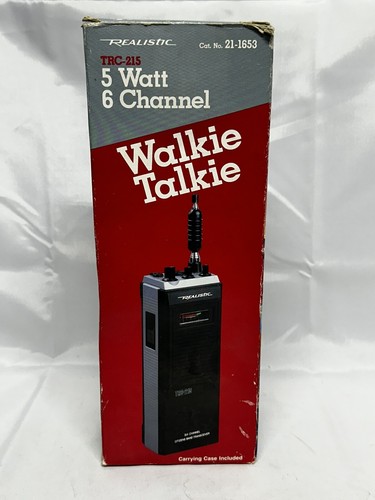 Realistic TRC-215 6 Channel 5 Watt CB Transceiver Radio Walkie Talkie ...