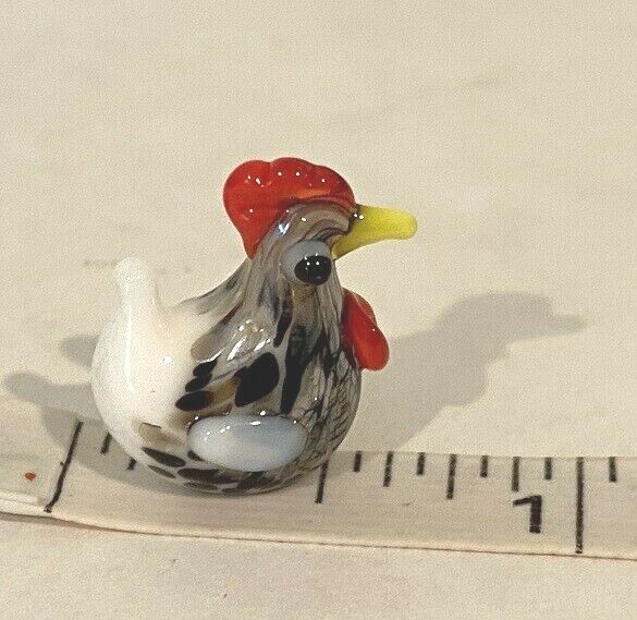 Ganz World Miniature Mini Glass HEN Chicken Rooster Collectible ...
