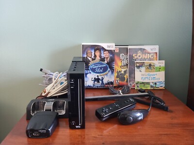 Nintendo Wii With Wii Sports Black Console 45496880873| eBay