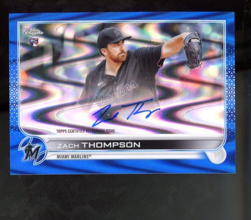 2022 Topps Chrome Blue RayWave Refractor /150 Zach Thompson Rookie Auto ...