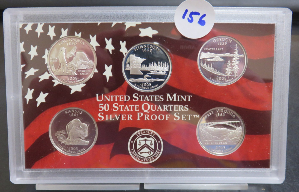 2005 Proof Silver Quarters Set in Package w/COA | eBay