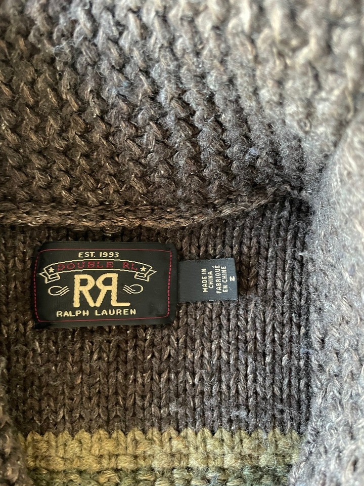 Double RL RRL Cardigan Sweater Mens Medium | eBay