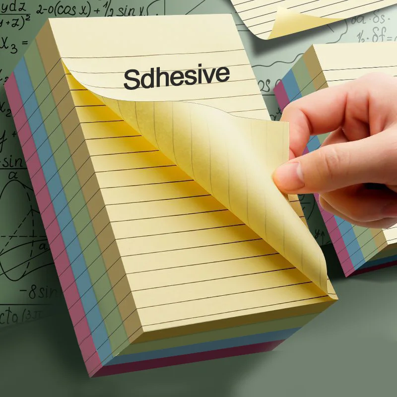 200 Sheets Lined Sticky Notes 4 Colors Self-Adhesive Notepad for ...