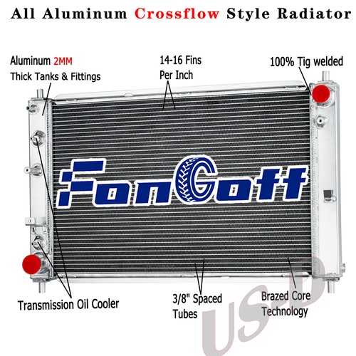 3 Row Aluminum Radiator For 1997-2004 2003 Ford Mustang GT SVT Cobra 4 ...