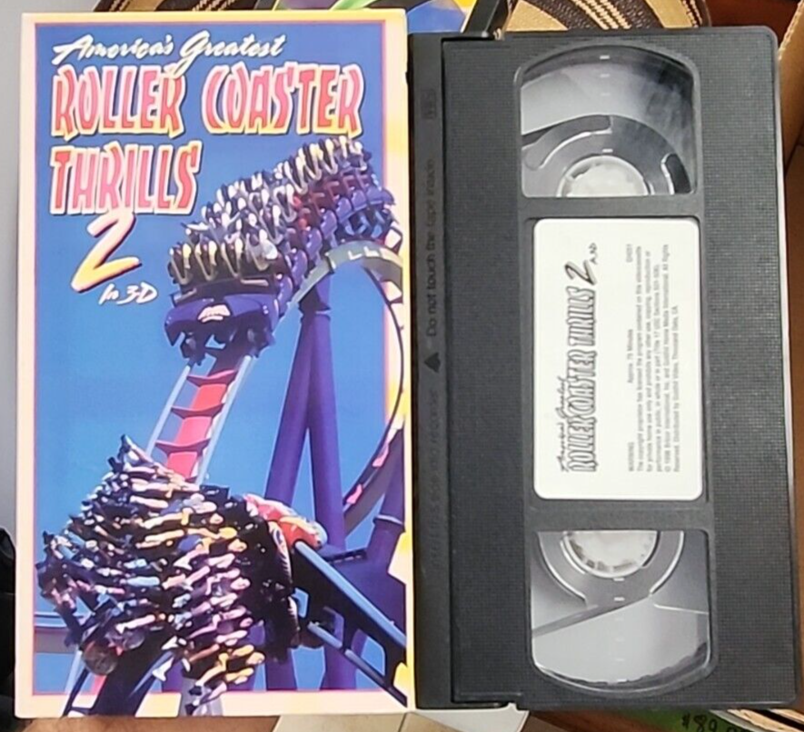 America's Greatest Roller Coaster Thrills 2 in 3-D VHS Tape HTF ...