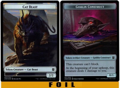 CAT BEAST \ GOBLIN CONSTRUCT TOKEN ** FOIL ** #03/11 - Zendikar Rising ...