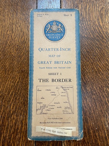 Ordnance Survey, Quarter inch map of Great Britain SHEET 1, The Border ...