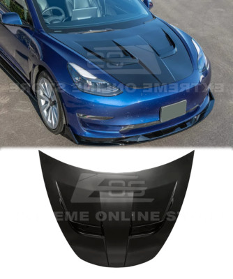 Performance Front Hood Fits 17-Up Tesla Model 3 Aluminum Bonnet Shell ...