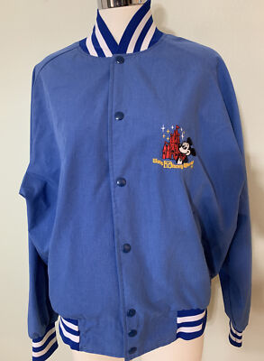 Vintage Walt Disney World Castle Jacket Blue Sz Large L Character ...