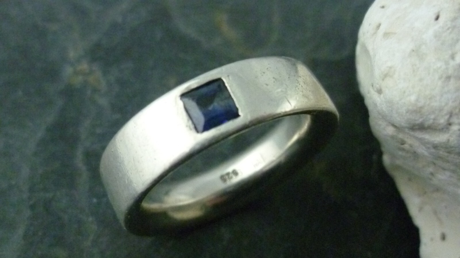 Ring schlicht mit Schmuckstein 925er Sterling Silber Ringgröße 60 | eBay.de