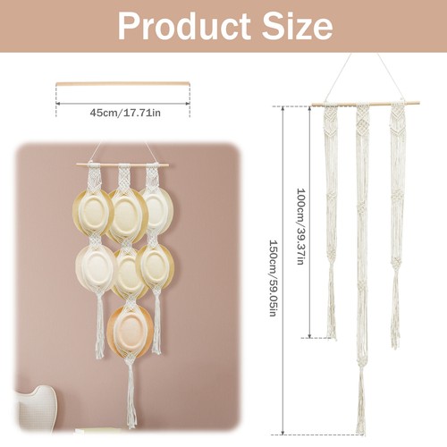 Hat Hangers Hand rack Weaving Boho Hat Organizer Decorative Holder ...
