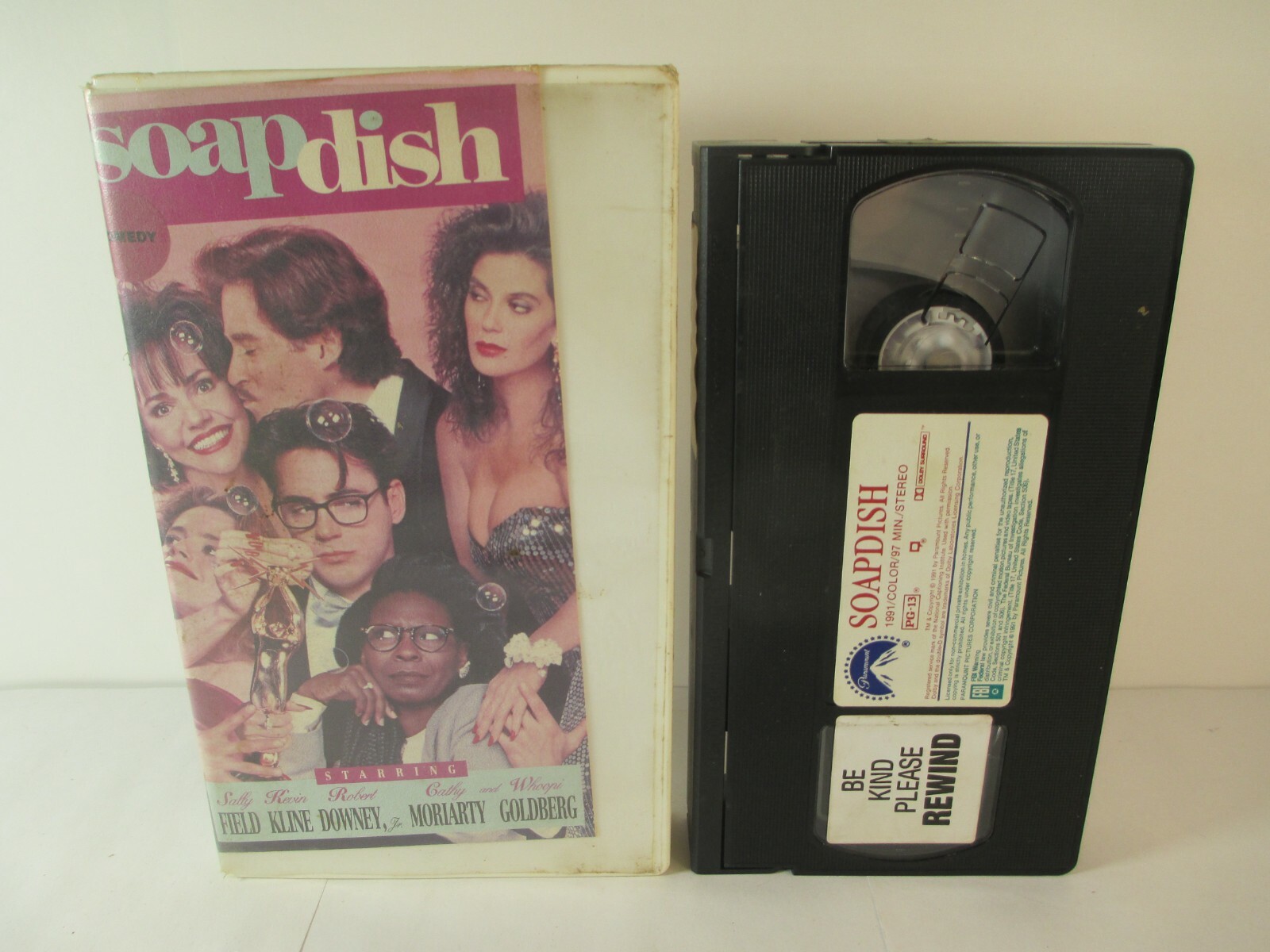 Soapdish (VHS, 1991) Sally Field Kevin Kline Robert Downey Jr. Whoopi ...