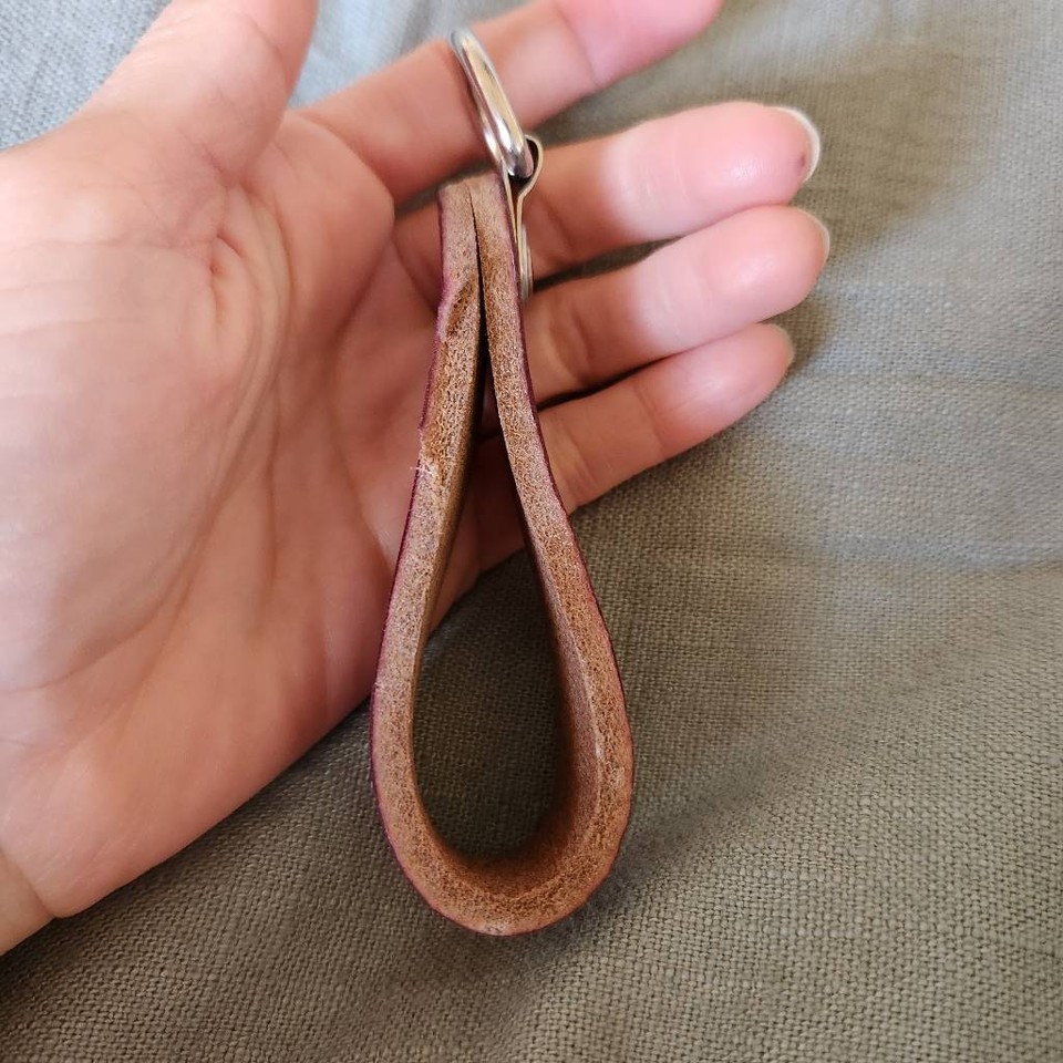 Loop leather key chains chunky thick western bundle of 2 pieces | eBay