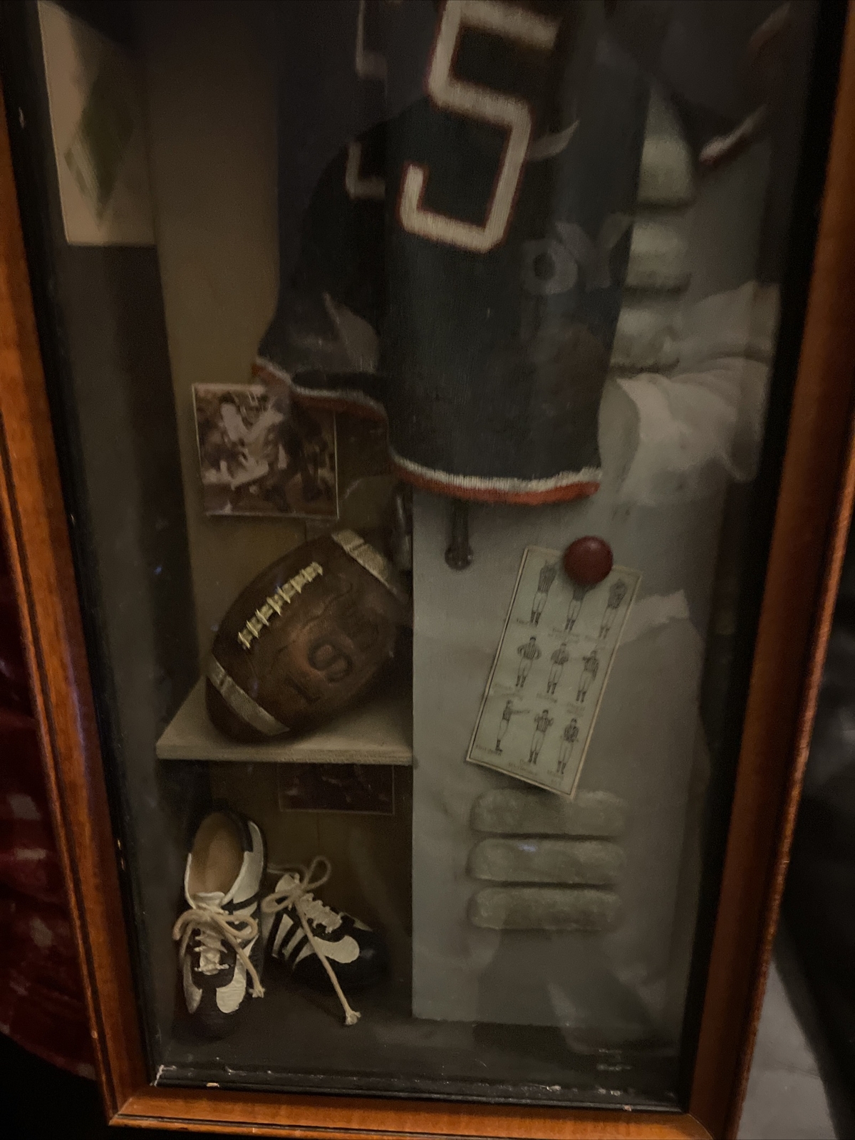 WINDOW PANE CURIO COLLECTION "FOOTBALL SHADOWBOX BY ABOUT FACE DESIGNS ...