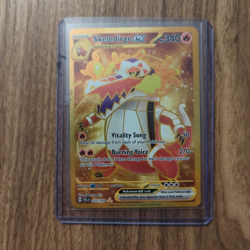 Skeledirge ex 272/193 Pokemon TCG Paldea Evolved Gold Rare Holo Full ...