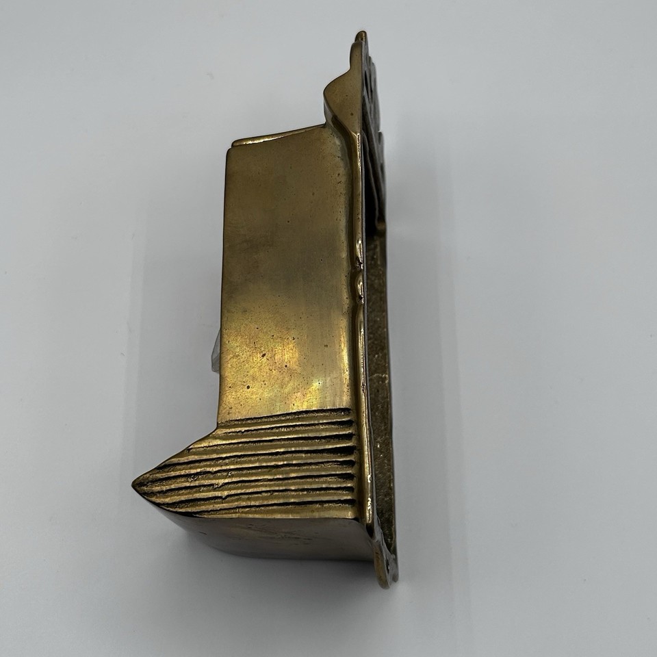 Vintage Solid Brass Match Box Holder Wall Mount W/ Original Mounting ...