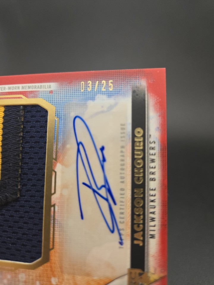 JACKSON CHOURIO 2024 Topps Inception AUTO Rookie Patch /25 - Brewers RC ...